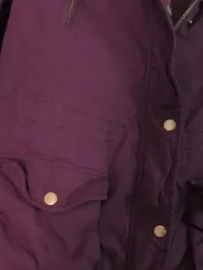 Ellen Tracy | Jackets & Coats | Ellen Tracy Deep Plum Hooded Utility ...